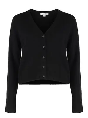 Vince Wool And Cashmere Cardigan - Black