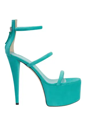 GIUSEPPE ZANOTTI 150mm Gz Aida Platform Sandals - Green