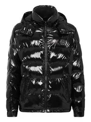 Philipp Plein Hexagon Logo-plaque Padded Jacket - Black