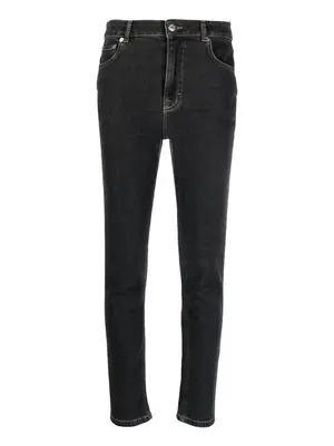 Moschino High-rise Skinny Jeans - Black