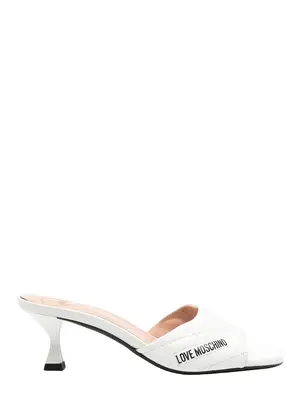 Moschino 65mm Logo-print Sandals - White
