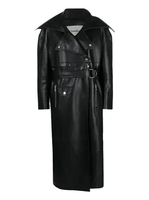 Nanushka Marielle Leather Biker Coat - Black
