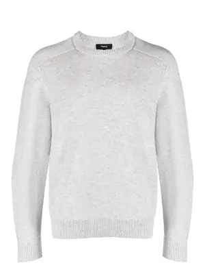 Theory Morlan Ribbed Wool-cashmere Jumper - Grey