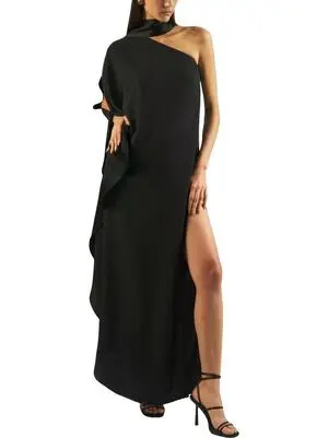 TALLER MARMO Bolkan One-shoulder Maxi Dress - Black