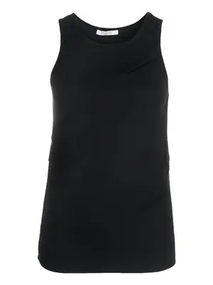 Gauchere Round-neck Tank Top - Black