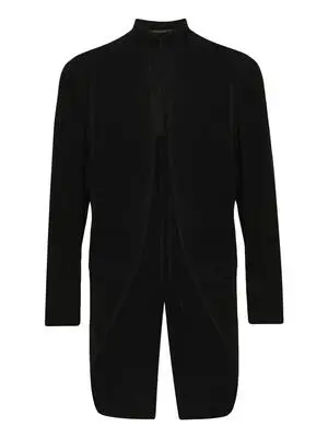 Yohji Yamamoto Asymmetric Wool Tailcoat - Black