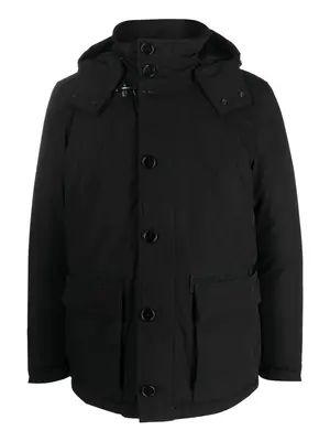 FAY Slouch-hood Padded Jacket - Black