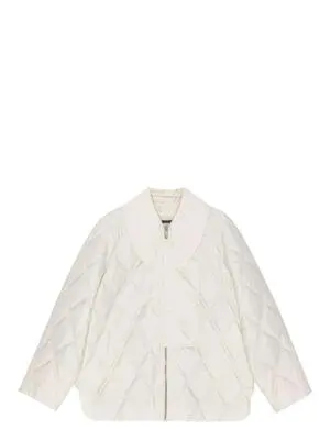 GANNI Diamond Quilted Jacket - White