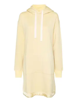 JIL SANDER Side-slits Knitted Hoodie - Yellow