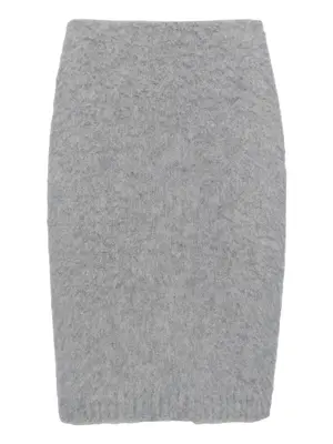 Prada Cashmere Pencil Skirt - Grey