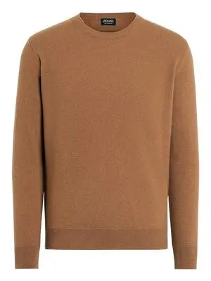 Zegna Oasi Cashmere Crewneck Sweater Foliage