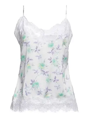MSGM Floral Print Camisole - White