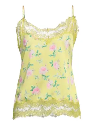 MSGM Floral Print Camisole - Yellow