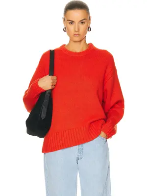 Guest In Residence Guest In Residence Cozy Crew Sweater Cherry