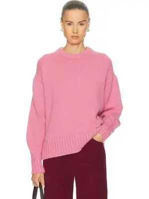 Guest In Residence Cozy Crew Sweater Rose