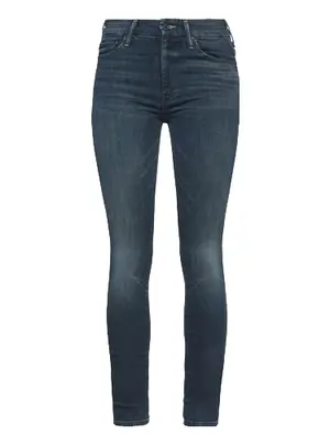 MOTHER High Waisted Looker Skinny Jeans - Blue