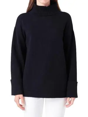 English Factory English Factory Oversized Turtleneck Sweater Black