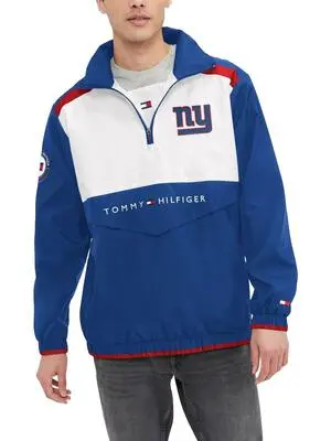 Tommy Hilfiger New York Giants Half-zip Hooded Top - Royal