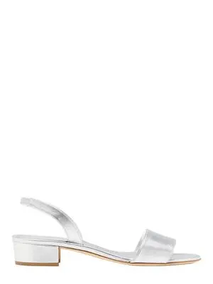 Manolo Blahnik Patopia Slingback Sandals - Silver