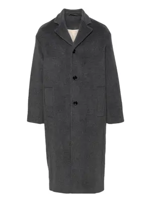Séfr Notched-lapels Single-breasted Coat - Grey