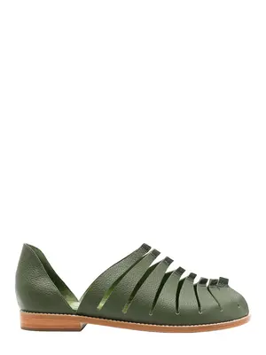 STUDIO CHOFAKIAN Faustine Cut-out Sandals - Green
