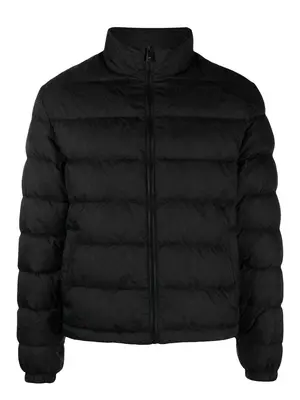 Versace Barocco-print Padded Jacket - Black