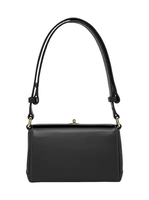 Plan C PLAN C Mini Leather Shoulder Bag Black