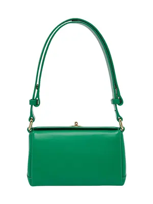 Plan C PLAN C Mini Leather Shoulder Bag Emerald