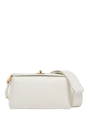 Plan C Mini Leather Shoulder Bag - White