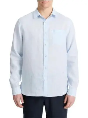 Vince Linen Long-sleeve Shirt - Neutral