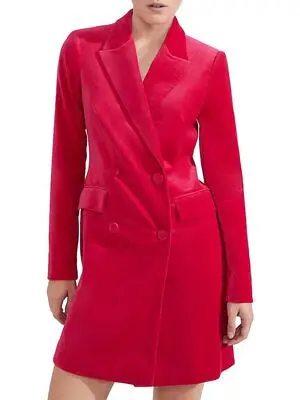 HOBBS LONDON Wren Double Breasted Blazer Dress - Bright Pink