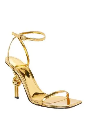 Bottega Veneta High Heel Knot Sandals Oro