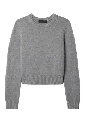 NILI LOTAN Poppy Cropped Brushed Cashmere Sweater