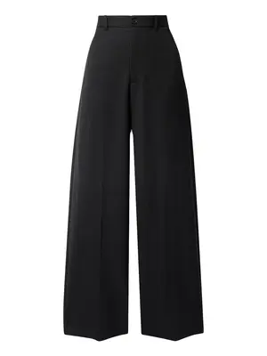 NILI LOTAN Johan Wool-twill Pants - Black