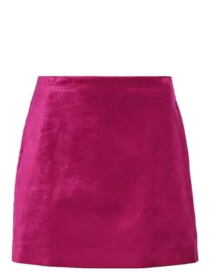 Veronica Beard Bohemia Velvet Miniskirt - Pink