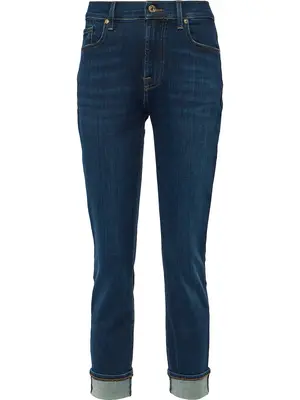7 For All Mankind High-rise Skinny Jeans - Blue