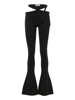 Attico Cutout Flared Pants - Black