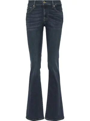 7 For All Mankind Mid-rise Bootcut Jeans - Purple