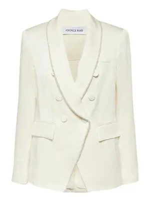 VERONICA BEARD Veronica Beard Jagger Crêpe Satin Dickey Blazer