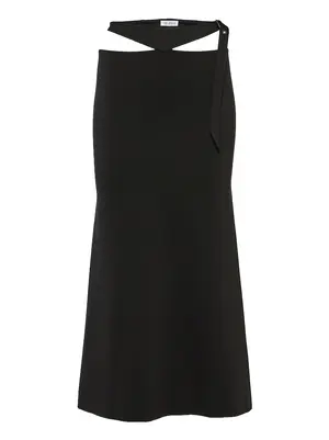 Attico Cutout Midi Skirt - Black