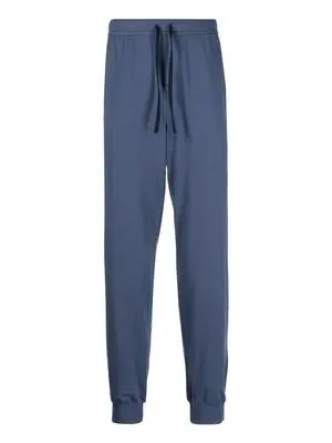 BOSS Drawstring-waist Cotton Track Pants - Blue
