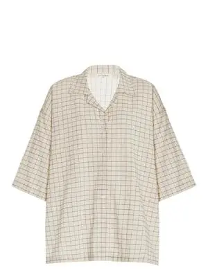 ELCE ELCE Rae Checked Cotton-Blend Shirt