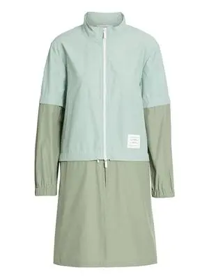 Thom Browne Two-tone Cotton-blend Ripstop Parka - Sage Green