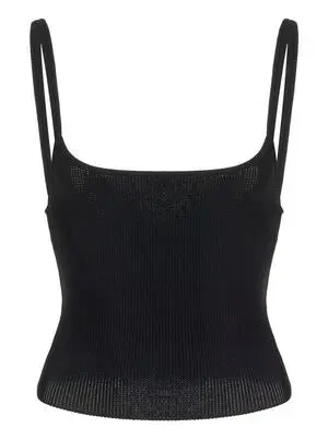 Moda Operandi Sol Ribbed-knit Tank Top - Black