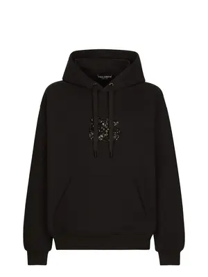 Dolce & Gabbana Rhinestone-embellished Hoodie - Black