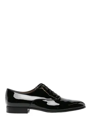 GIANVITO ROSSI Vittorio Patent-leather Oxford Shoes - Black