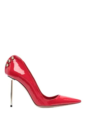 HARDOT Supreme Ass Metallic-heel Patent Pumps - Red