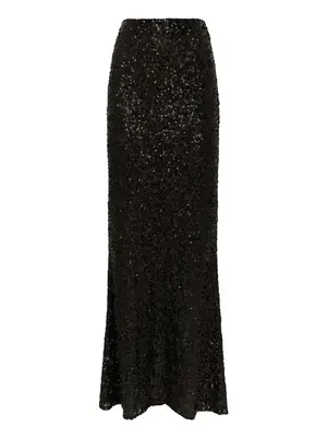 Dolce & Gabbana Sequinned Mermaid Maxi Skirt - Black