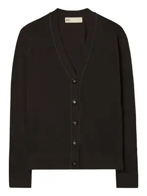 Tory Burch Simone V-neck Cardigan - Black