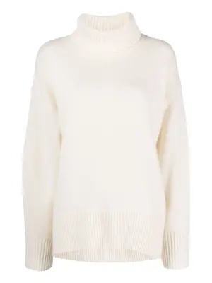 Arch4 Roll-neck Cashmere Jumper - White